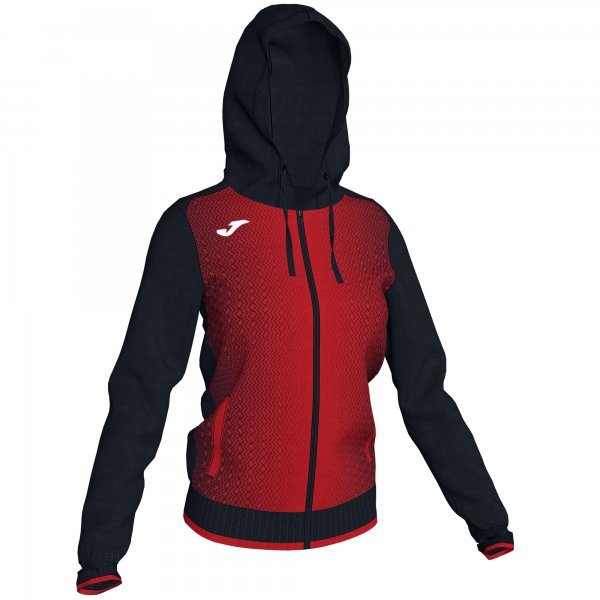 JOMA SUPERNOVA HOODED JACKET BLACK-RED WOMAN – Top Mark Uniforms